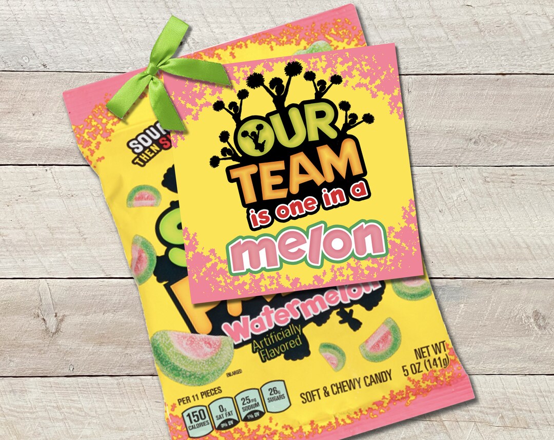 Cheerleading Good Luck Tags Cheerleader One in a Melon - Etsy