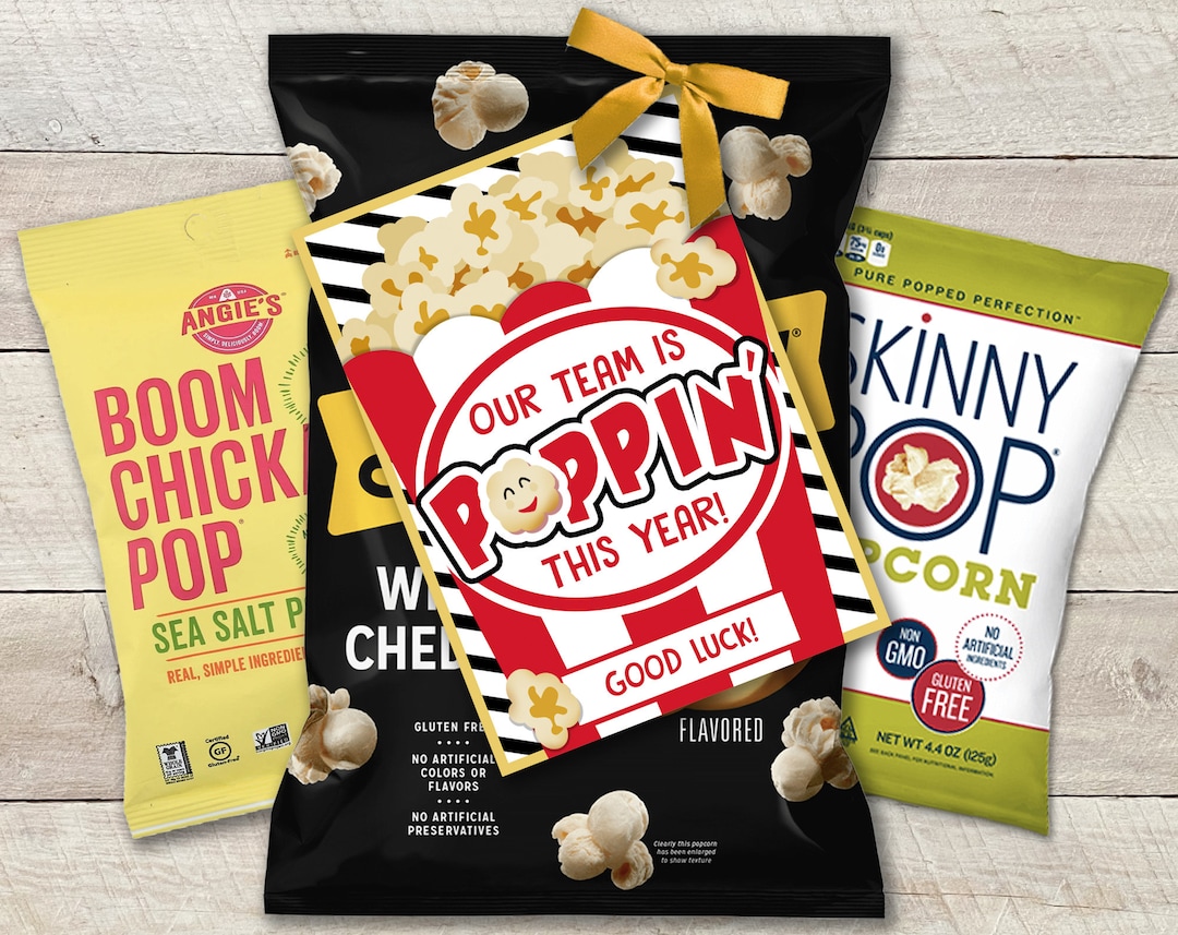 Our Team is Poppin' Good Luck Tags | Sports Team Competition Popping ...