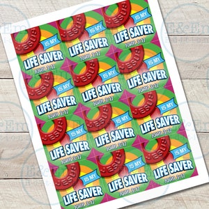 Jesus is My Life Saver Tags, Youth Group Treat Labels, VBS Candy Reward ...
