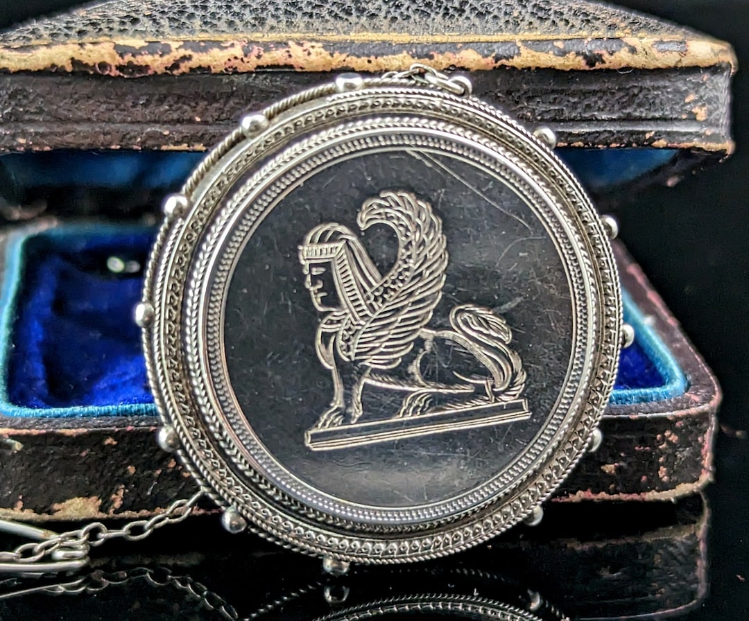 Victorian Silver Assyrian Revival Lamassu Brooch - Etsy