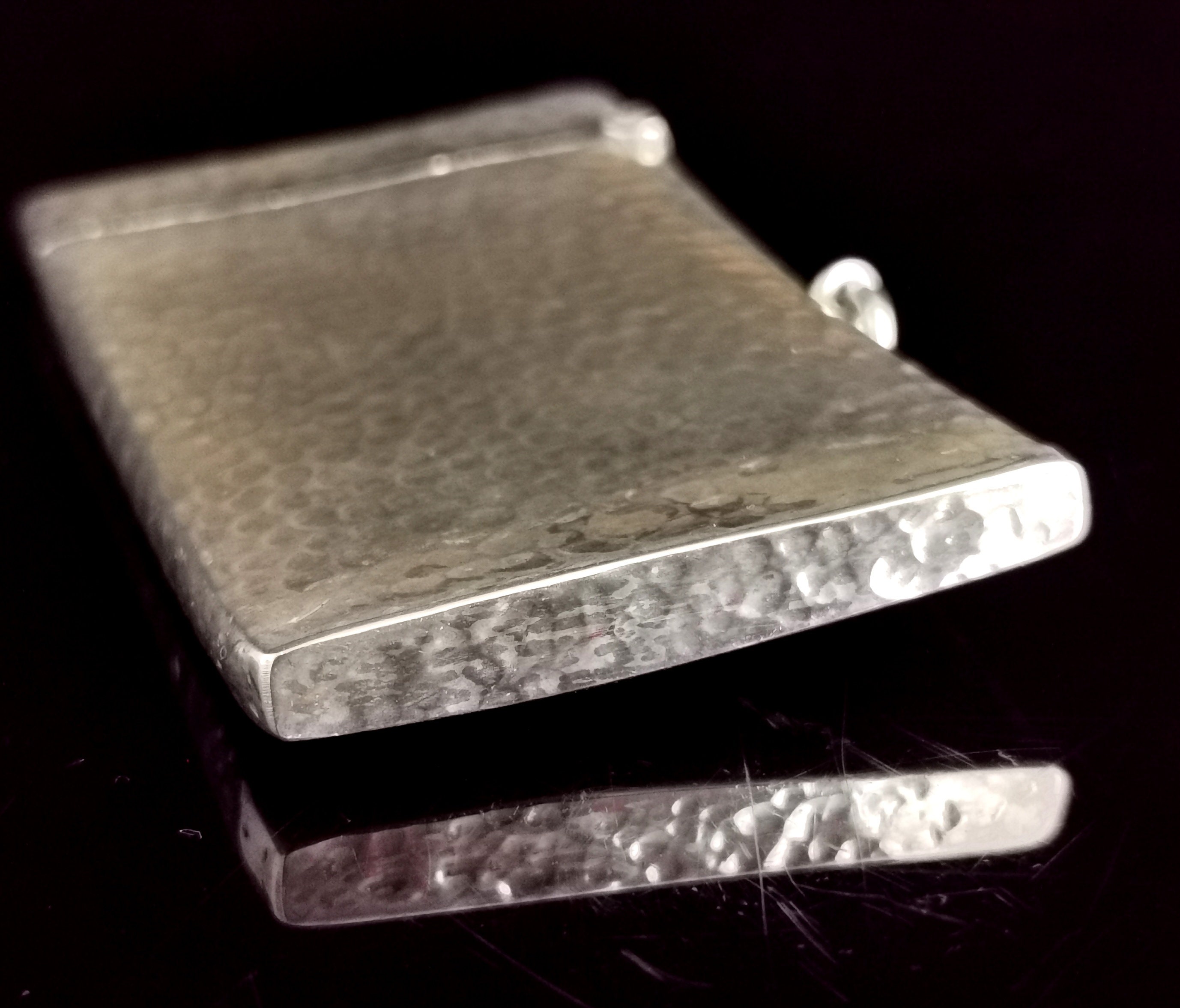 Antique Silver Card Case, Hammered, Edwardian - Etsy
