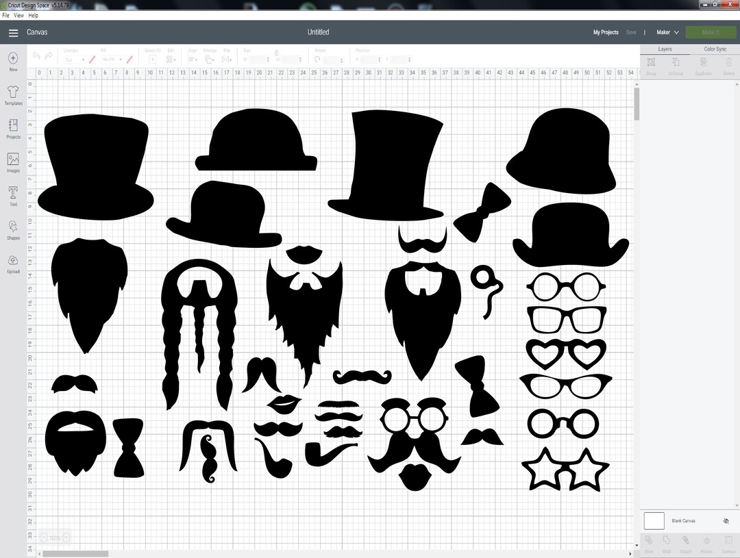 Photo Booth Props SVG, Mustache Svg, Hat Svg,glasses Svg,on Stick Svg ...