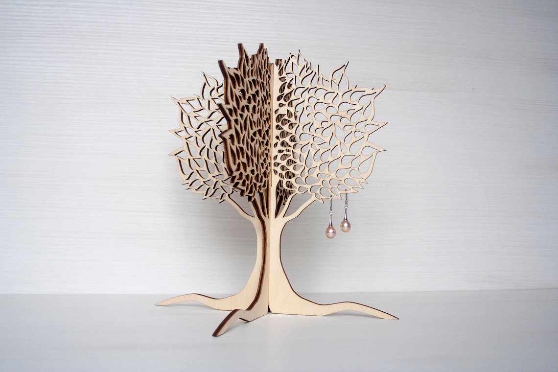 Wood Tree Stand Jewelry Tree Holder Jewelry Tree Organizer - Etsy