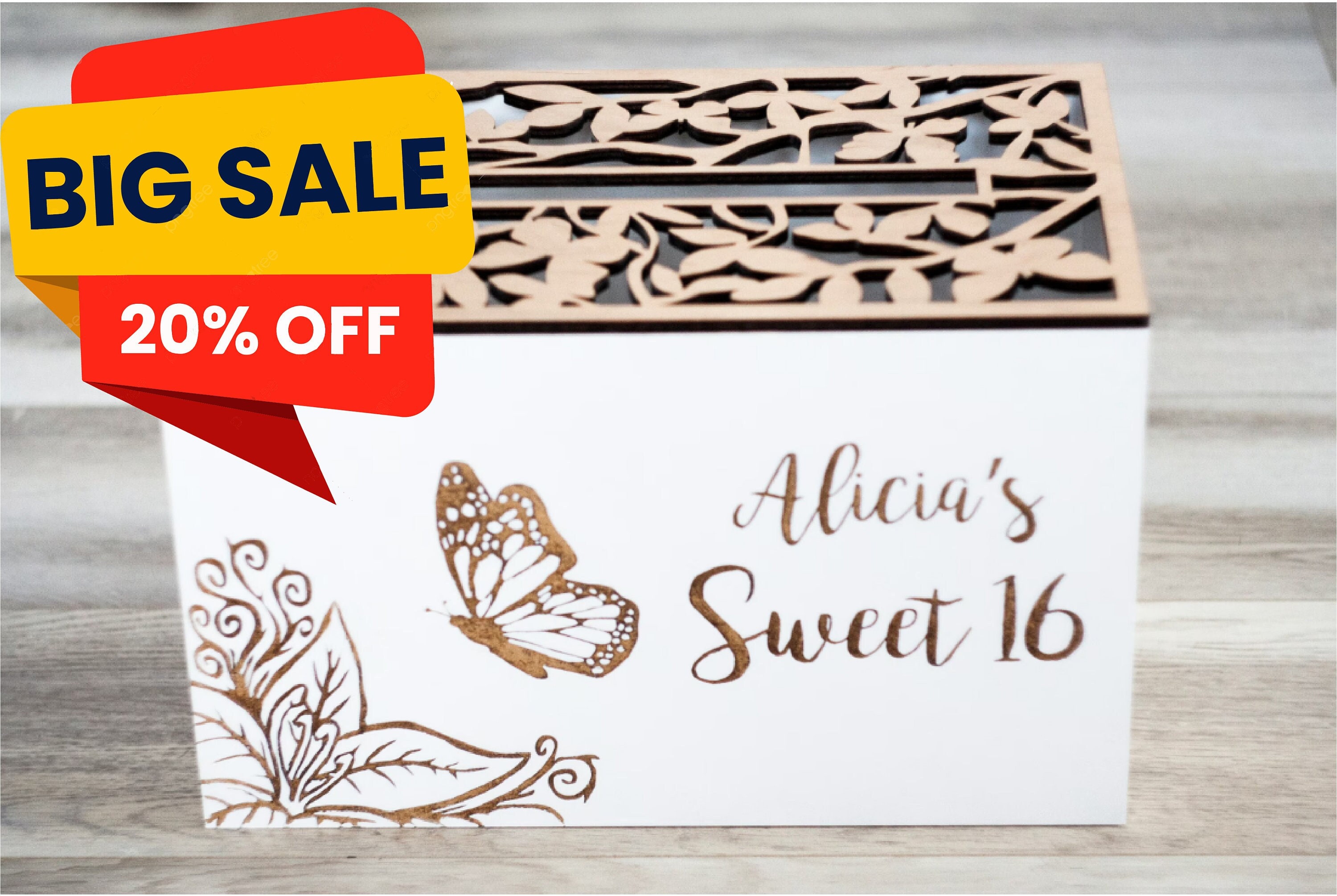 Sweet Sixteen Box Card, Custom Sweet Sixteen Birthday Card Box, Sweet ...