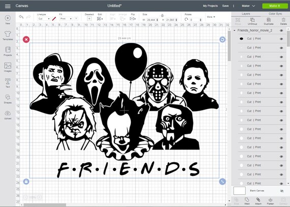 Friends Horror svg for Engrave Creepy Halloween Horror Team | Etsy