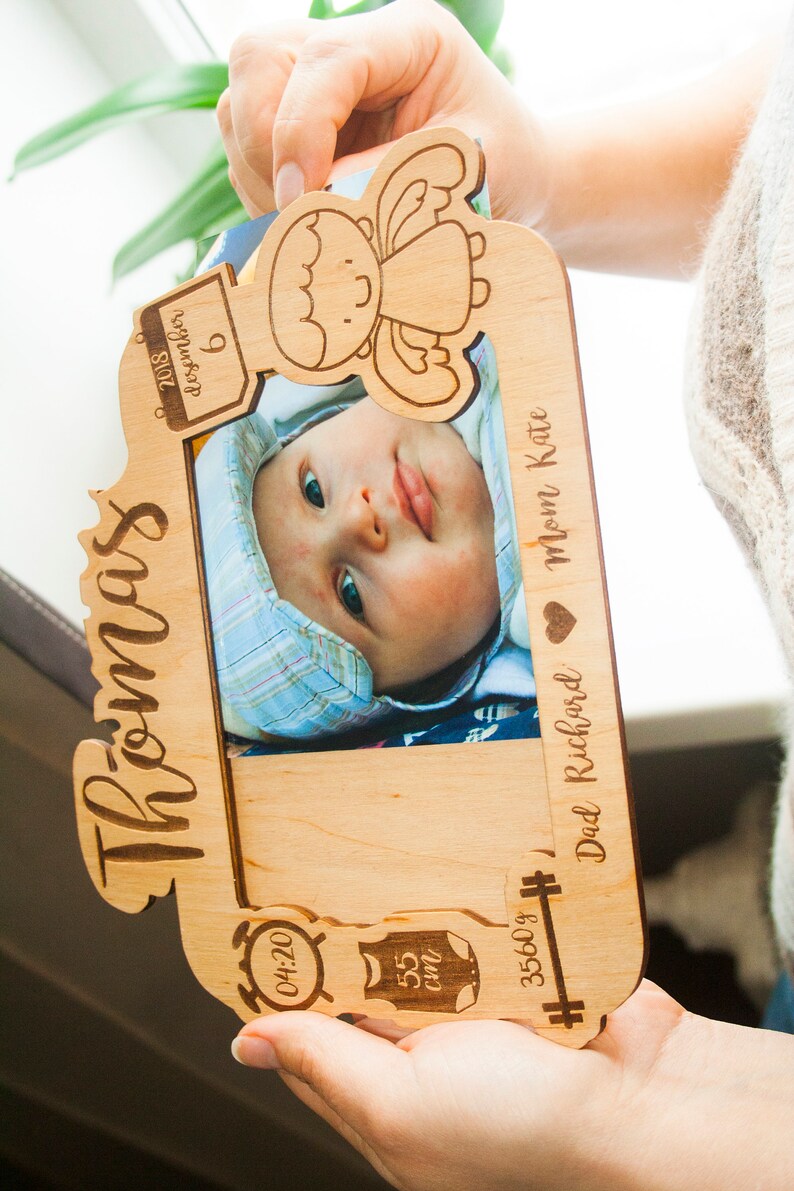 Personalized Birth Announcement Picture Frame Newborn Baby Boy Picture ...