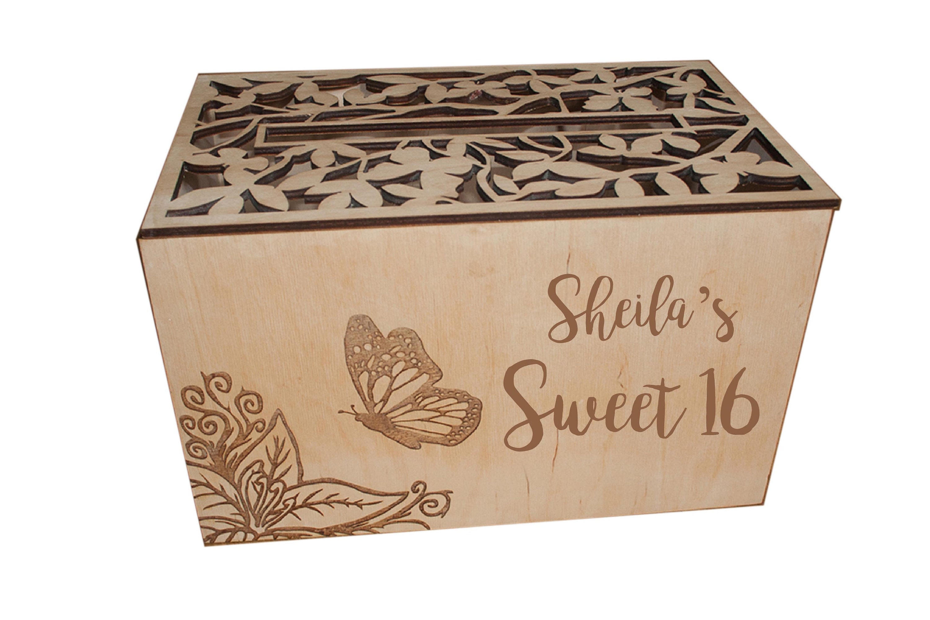 Sweet Sixteen Box Card, Custom Sweet Sixteen Birthday Card Box, Sweet ...