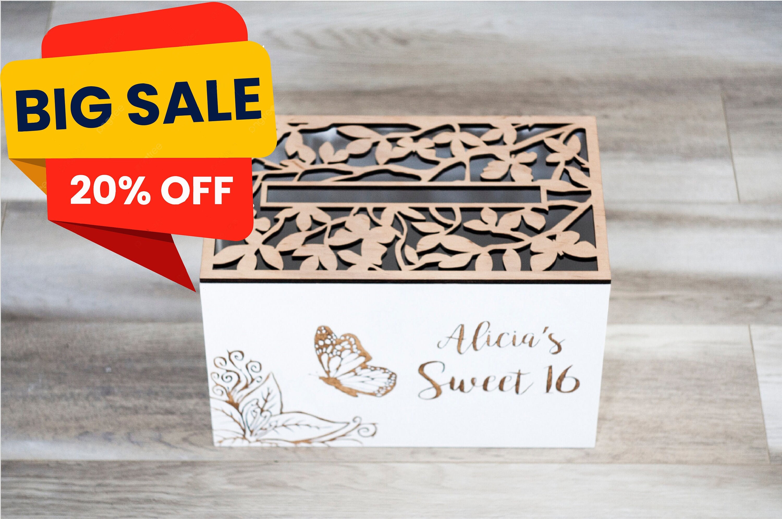 Sweet Sixteen Box Card, Custom Sweet Sixteen Birthday Card Box, Sweet ...