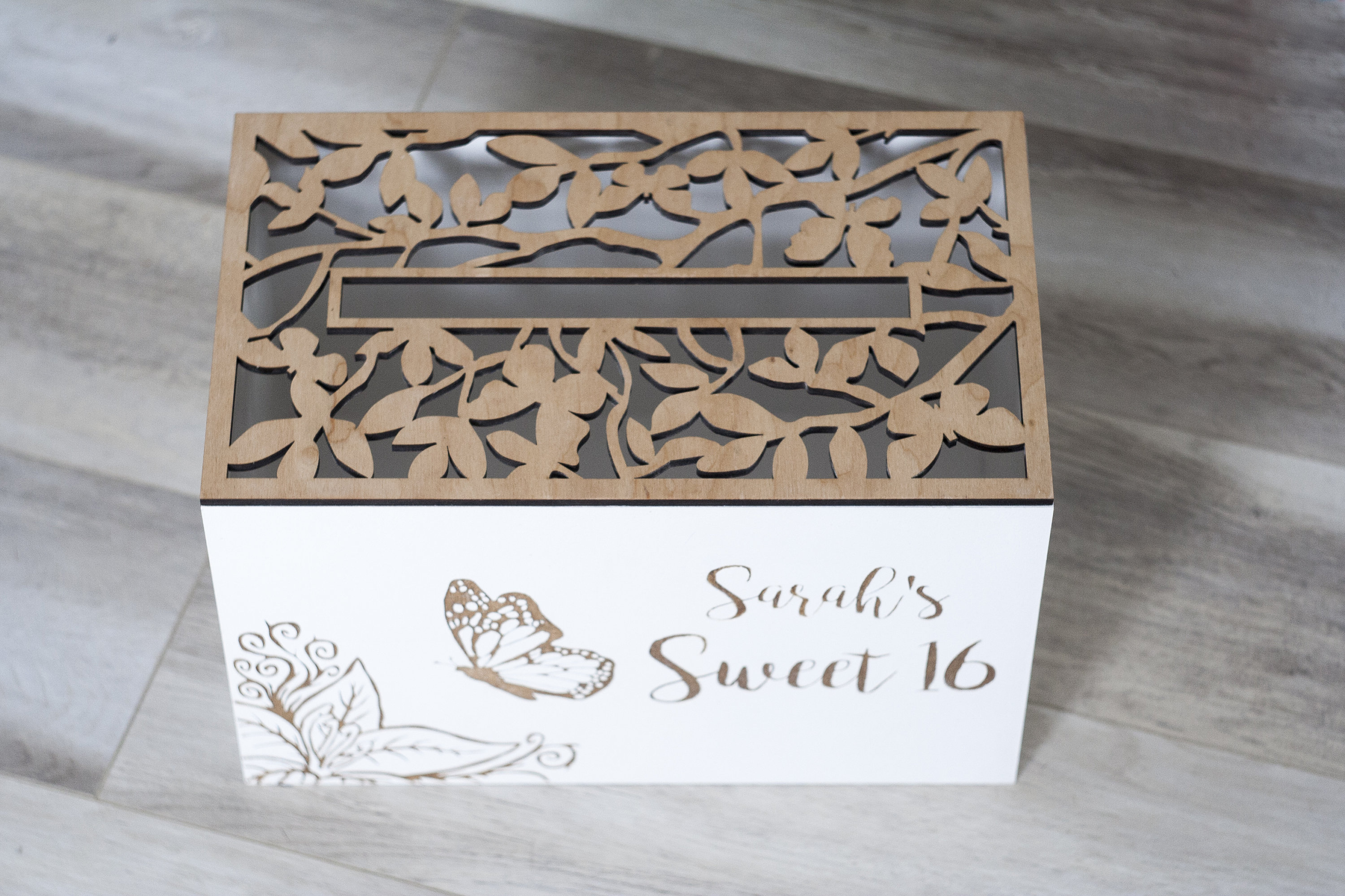 Sweet Sixteen Box Card, Custom Sweet Sixteen Birthday Card Box, Sweet ...