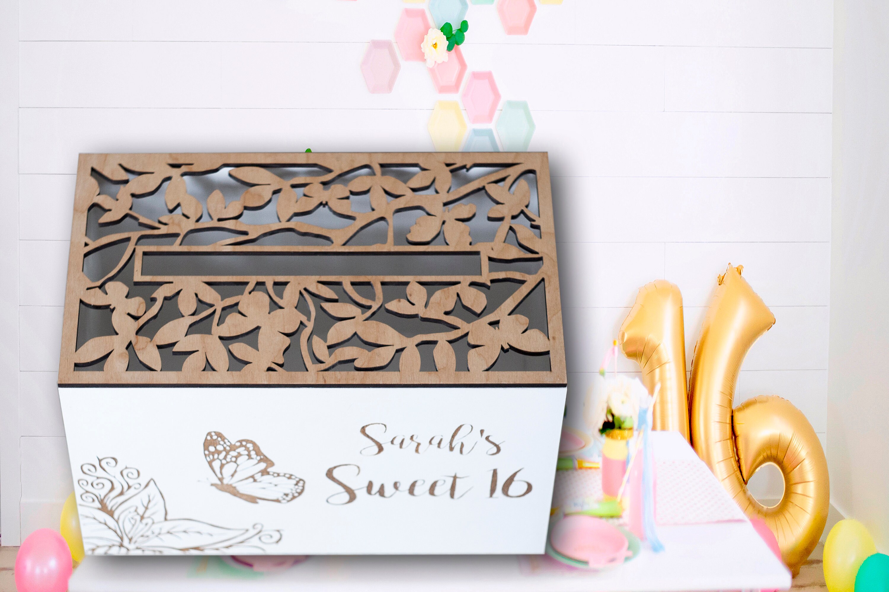 Sweet Sixteen Box Card, Custom Sweet Sixteen Birthday Card Box, Sweet ...