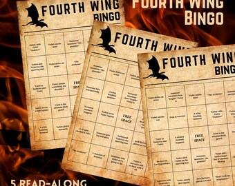 5 Fourth Wing Bingo Cards - Etsy