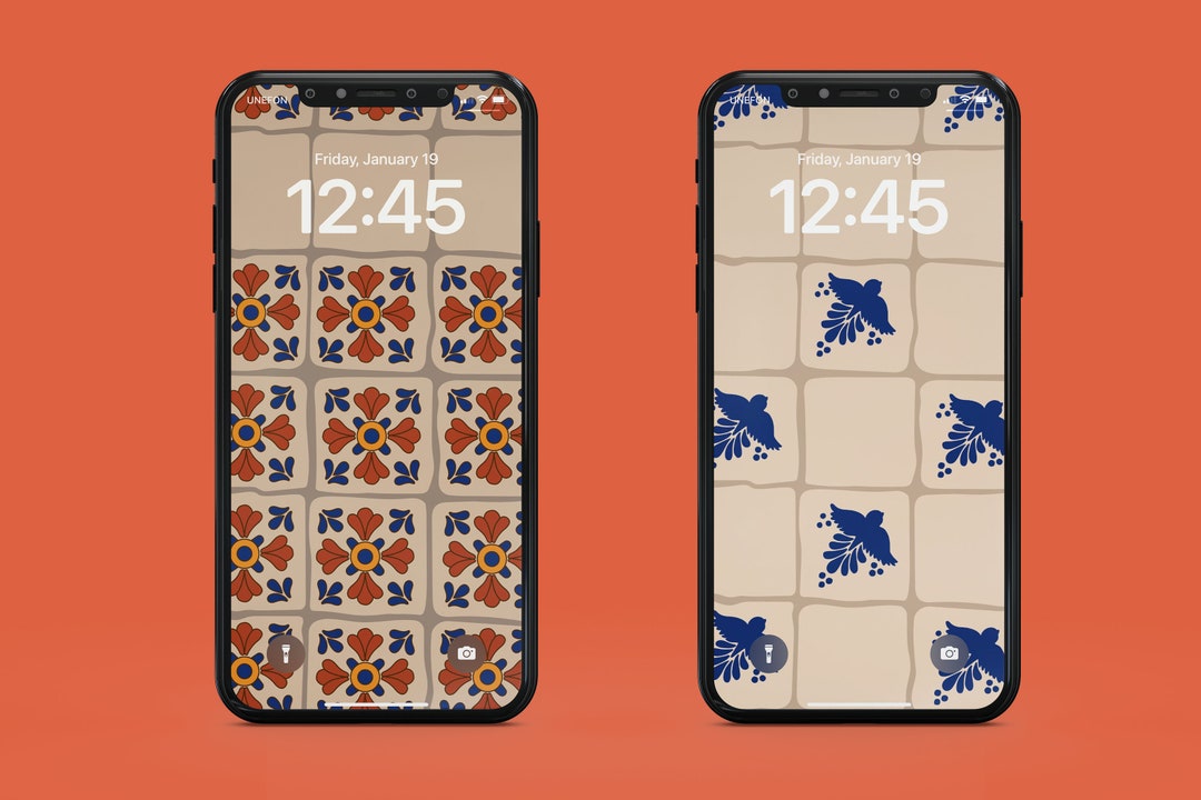 SET OF 3: Mexican Tile Phone Background - Etsy
