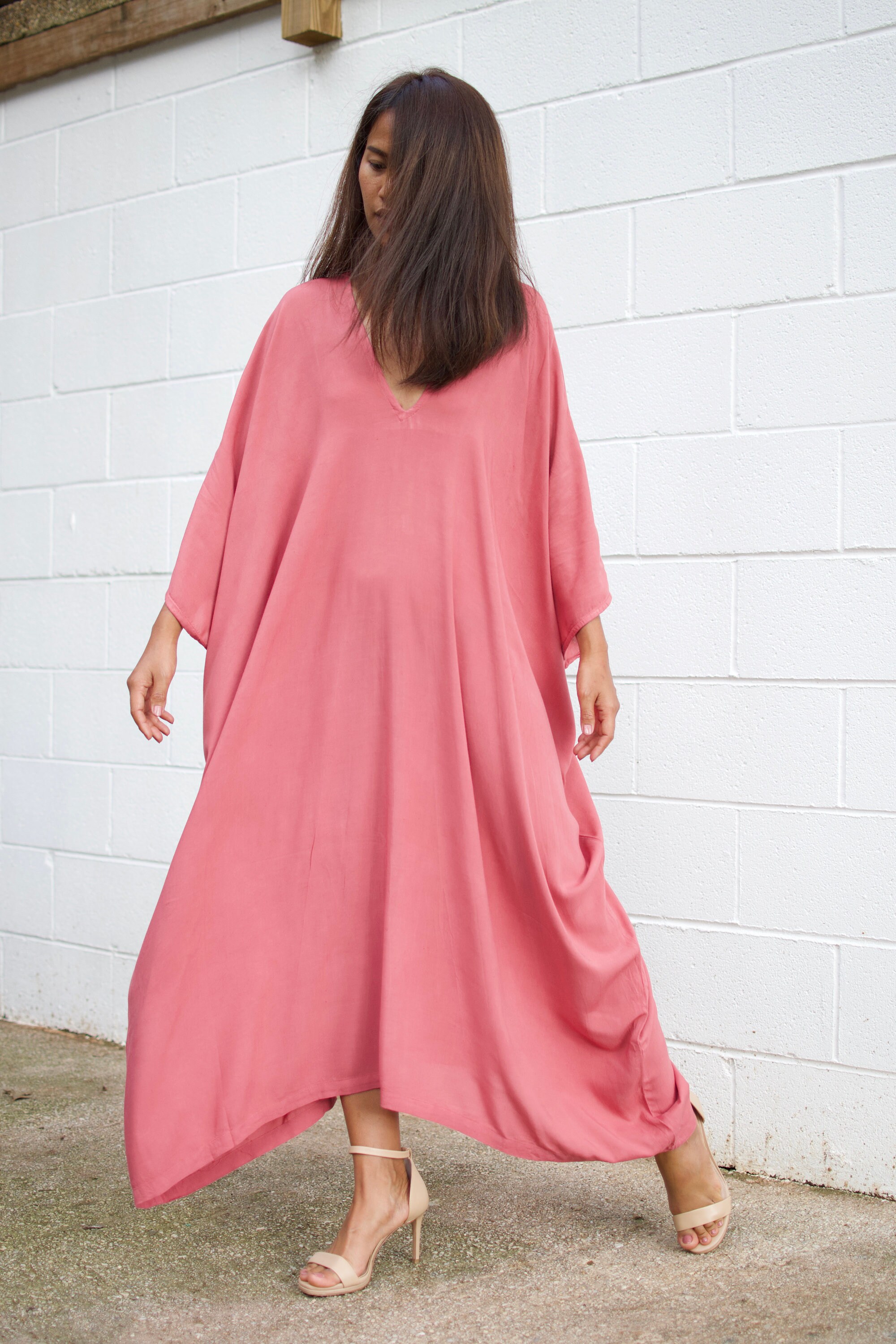 R-5 Pink Kaftan Caftan Beach Resort Vacation Cruise - Etsy