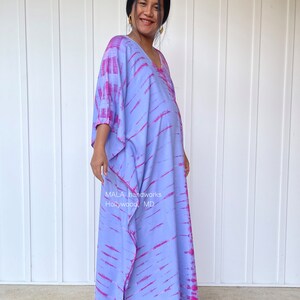 Lavender With Pink Tie Dye Kaftan Dress A-83 Mumu Caftans for Women African Plus Size Clothing ...