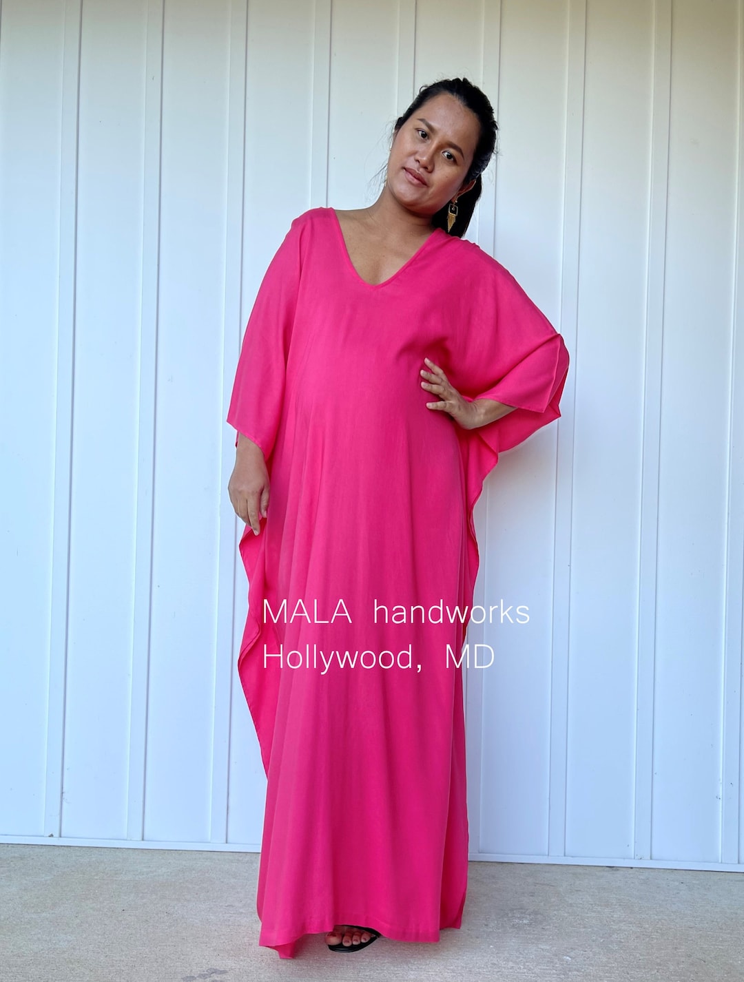 A-52 Fuchsia Pink Kaftan, Caftan, Beach, Resort, Vacation, Cruise, Pool ...