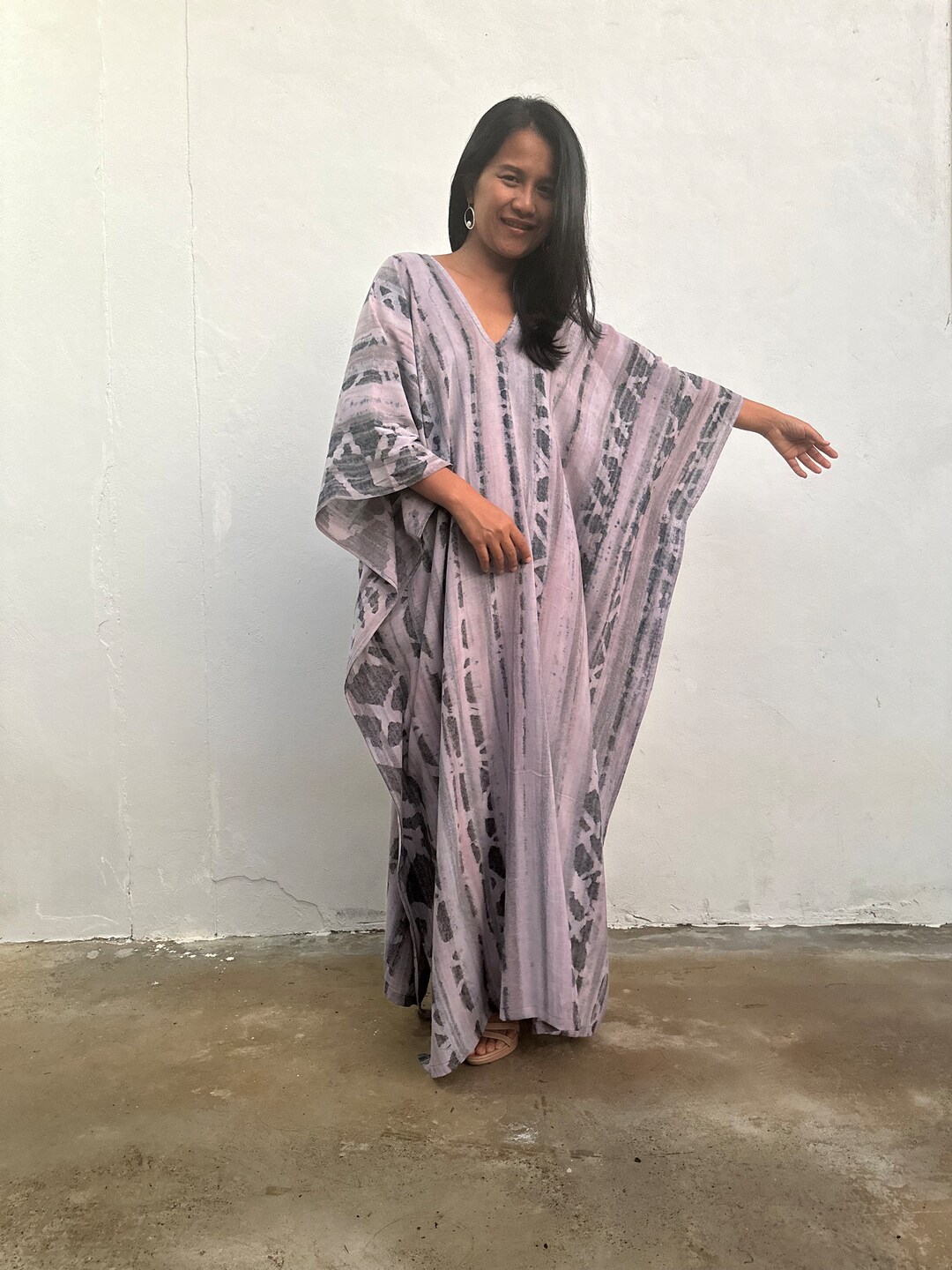 Natural Dye Kaftan- Long Kaftan, Unique Dye - Etsy