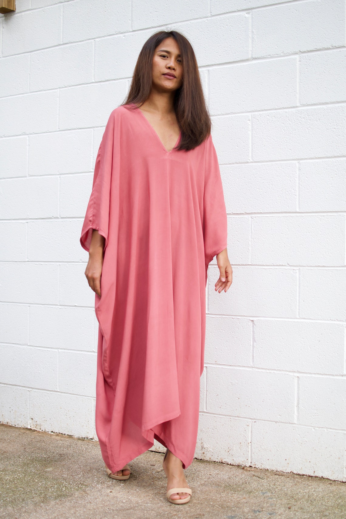 R-5 Pink Kaftan Caftan Beach Resort Vacation Cruise | Etsy