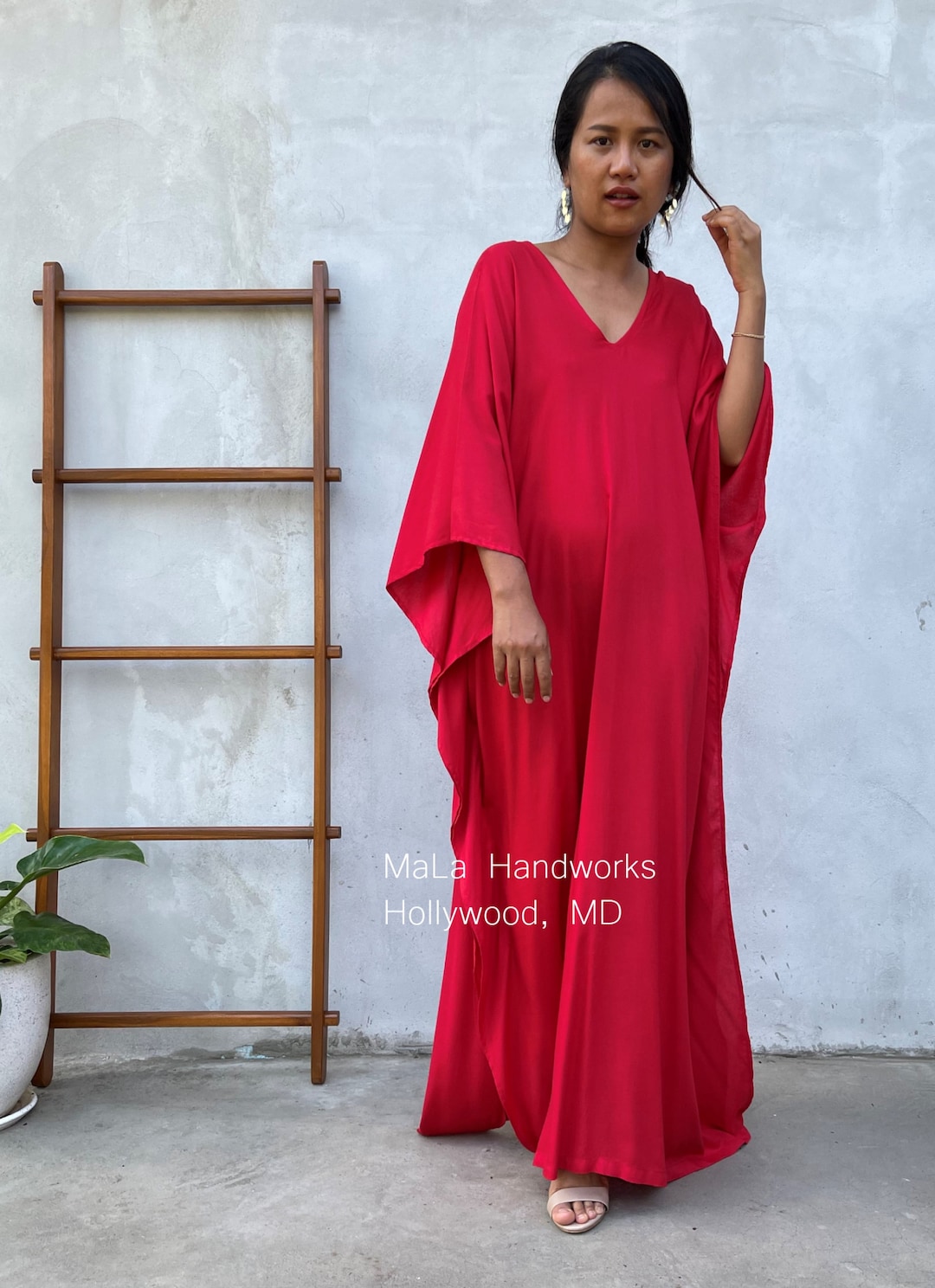 Red Kaftan Dress A-23 Plus Size Caftan for Women Kaftan Luxury Cruise ...