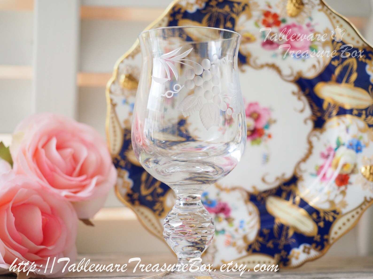 Vintage Meissen Crystal Glass Wine / Water Glass - Etsy