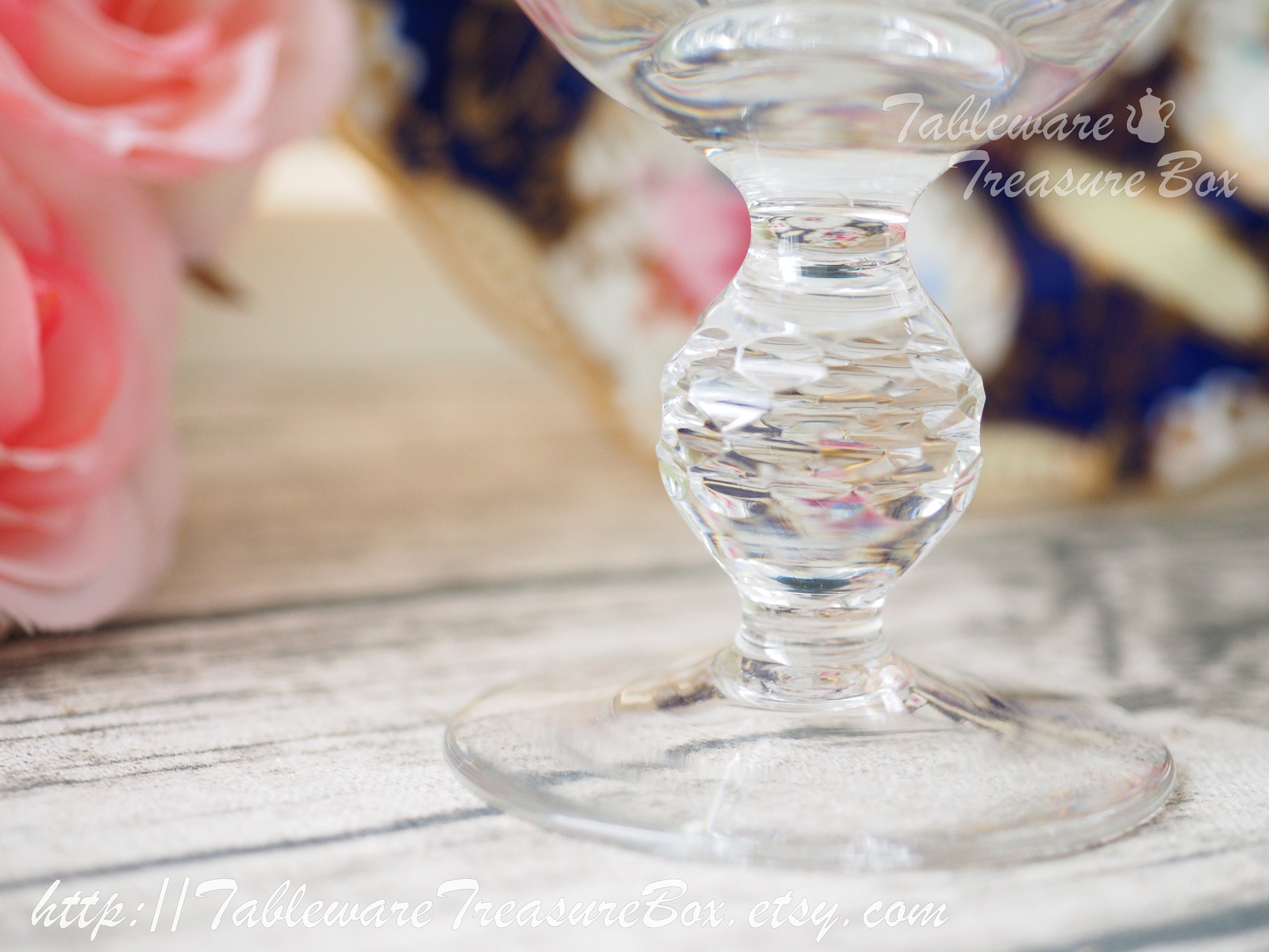 Vintage Meissen crystal glass wine / water glass | Etsy