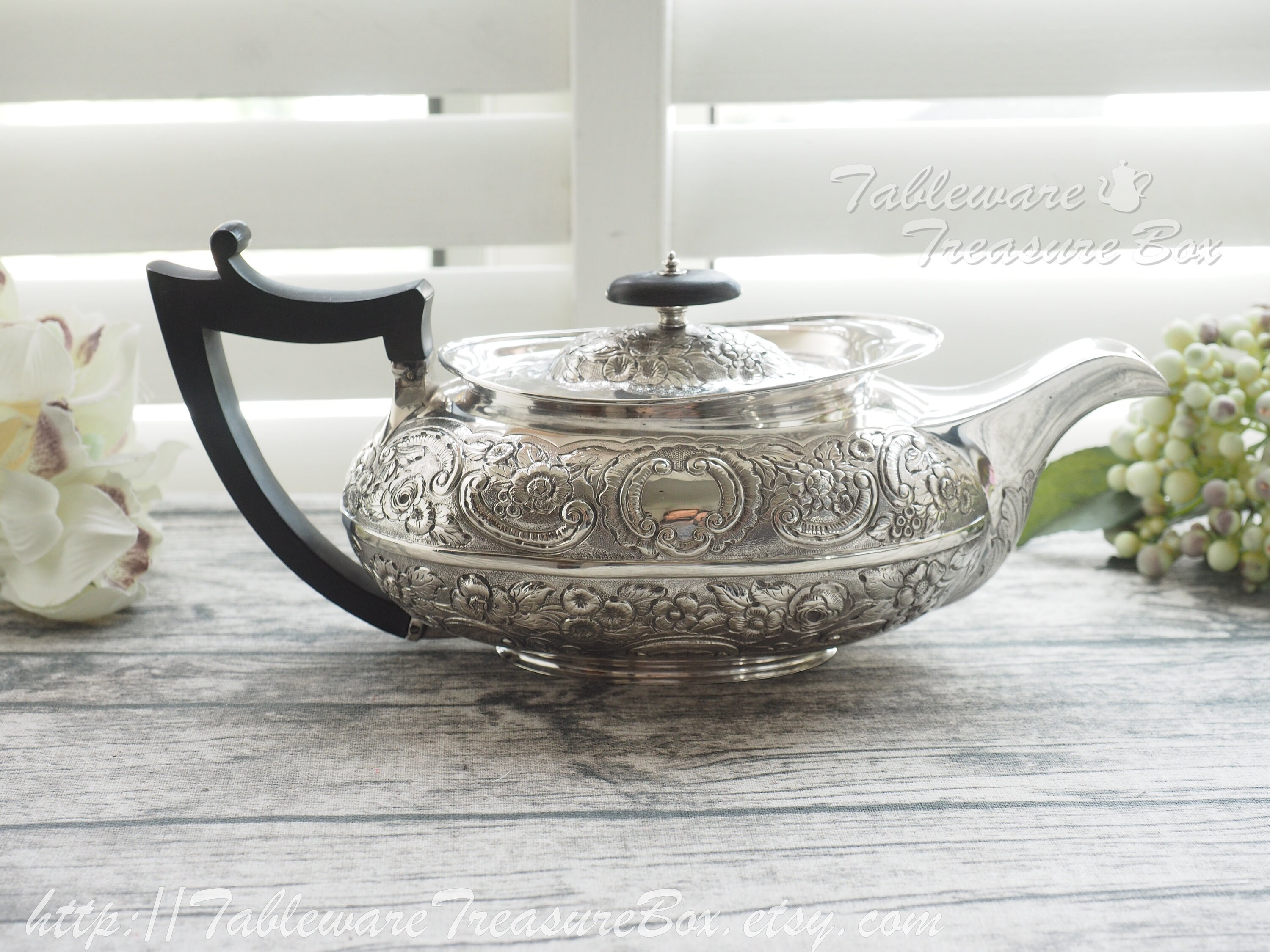 Antique England London Sterling Silver oval Teapot c.1805 | Etsy