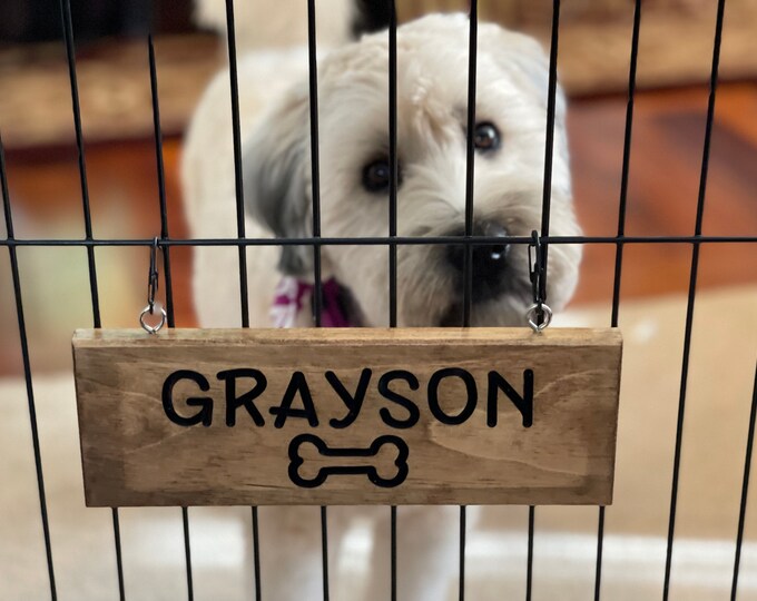Dog Crate Cage Sign Customized/personalized Dog Gifts/dog Crate Name ...