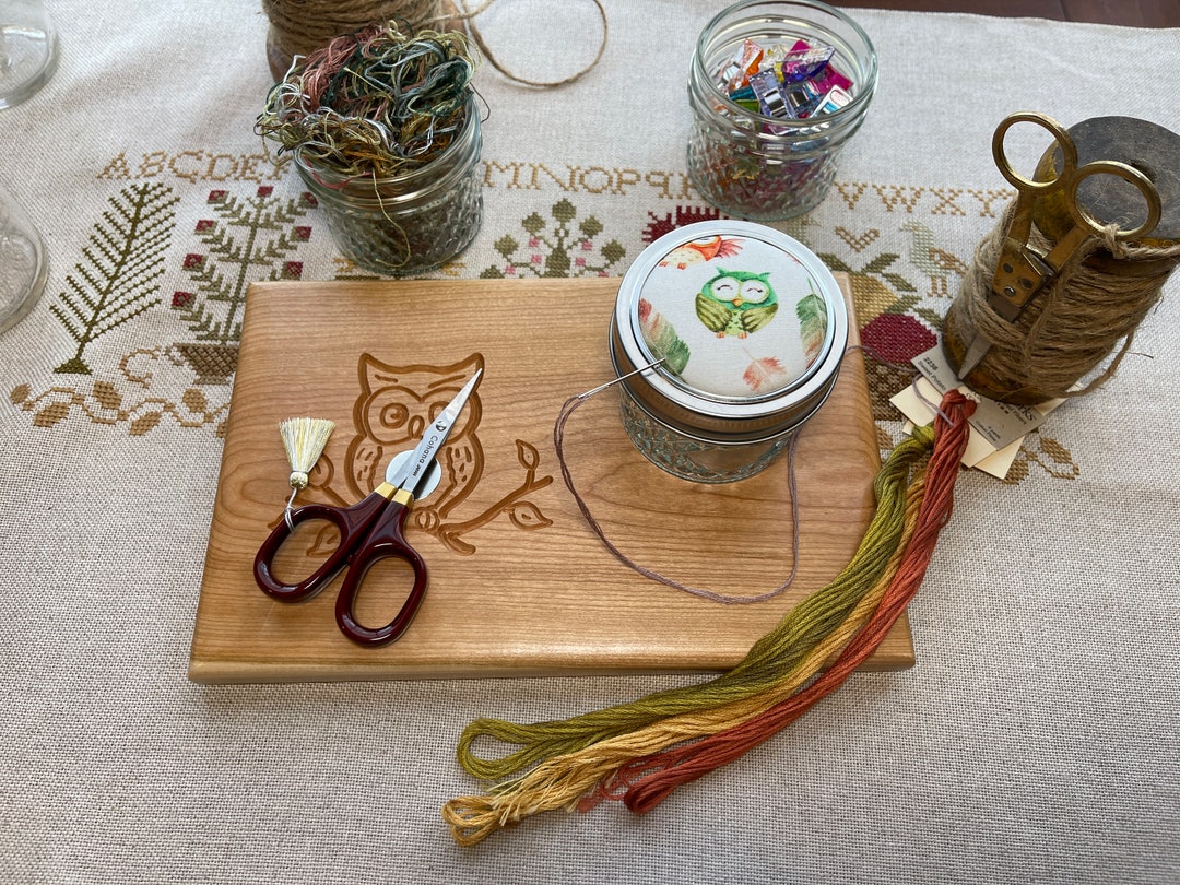 Standard Bundle OWL Theme Tray & Ort thread Jar - Etsy