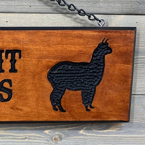 LARGE Alpaca Stable Sign/stall Name Plate/hand Routed Wooden Sign ...
