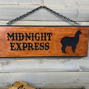 LARGE Alpaca Stable Sign/stall Name Plate/hand Routed Wooden Sign ...