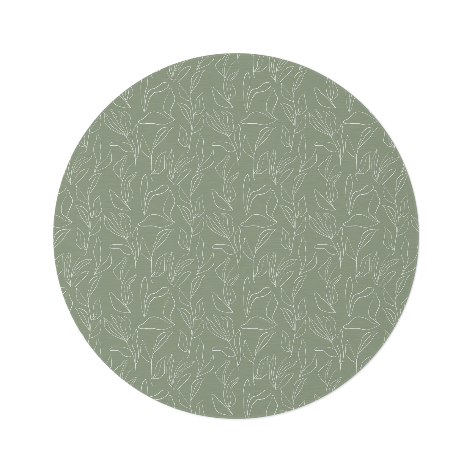 Sage Green Modern Mnimalist Round Area Rug for Living Room Bedroom ...
