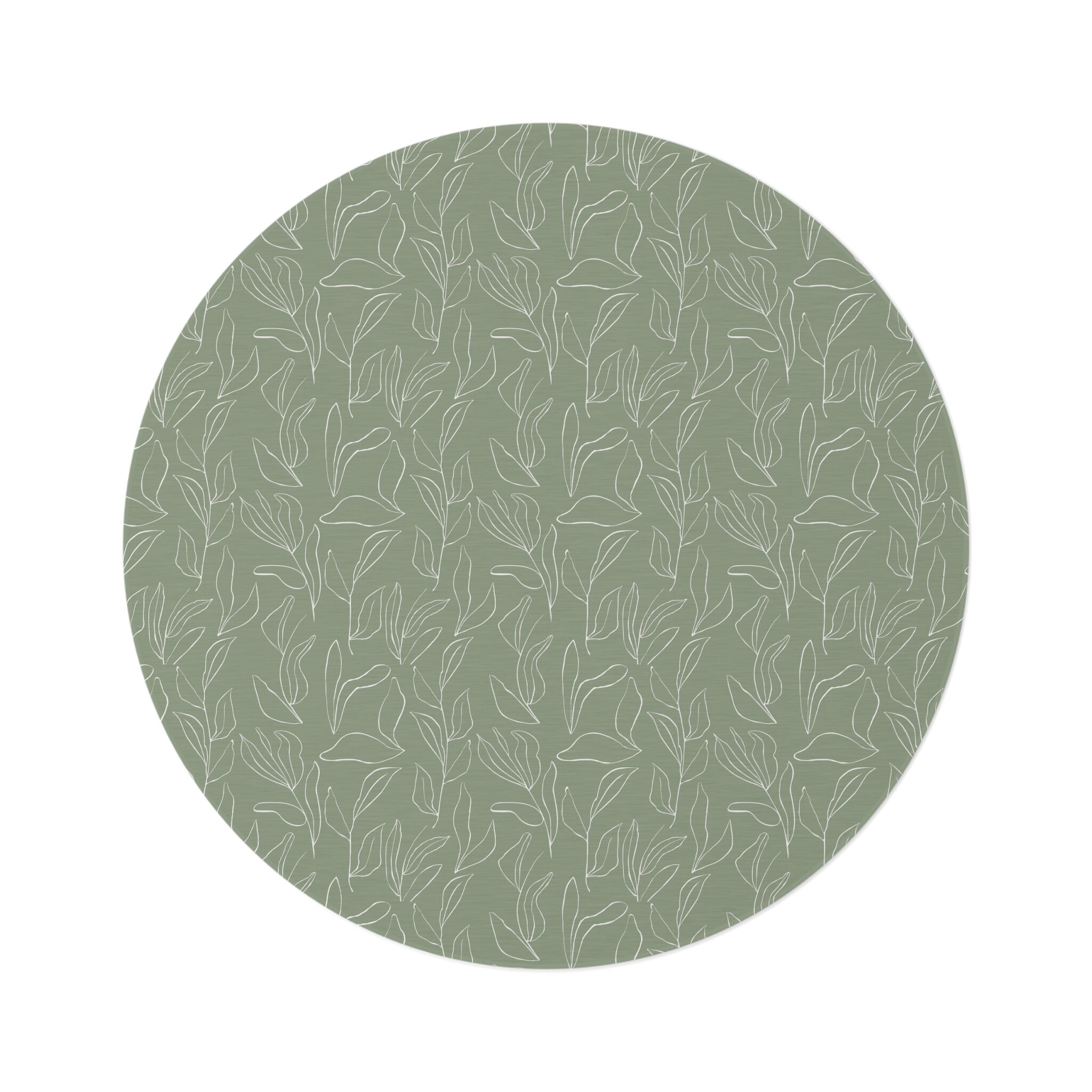 Sage Green Modern Mnimalist Round Area Rug for Living Room Bedroom ...