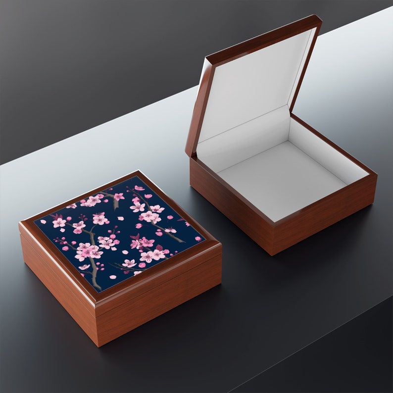 Sakura Cherry Blossom Keepsake Box, Japanese Style Jewelry Case - Etsy