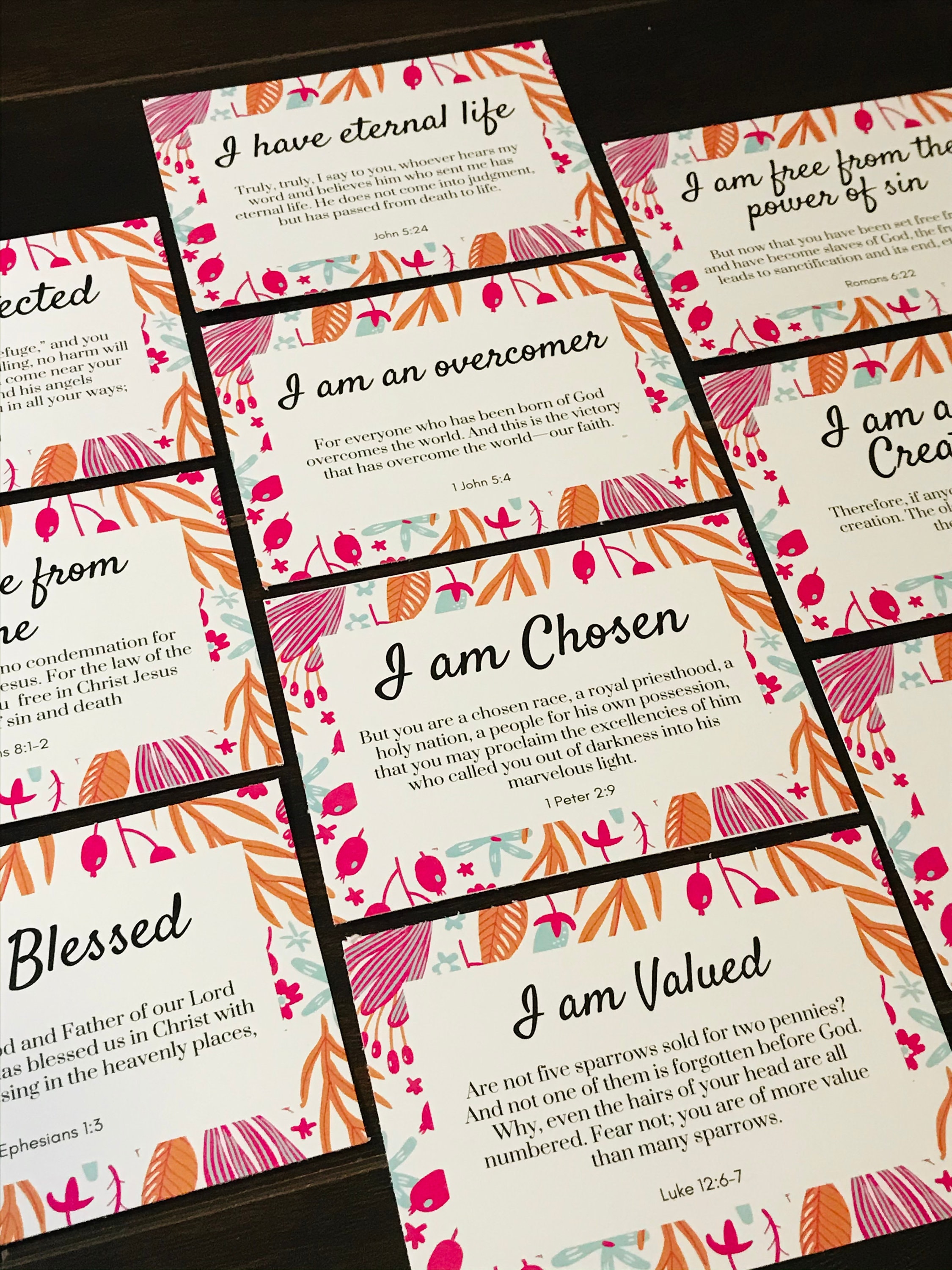 20 Identity in Christ Affirmation Cards Instant Download - Etsy