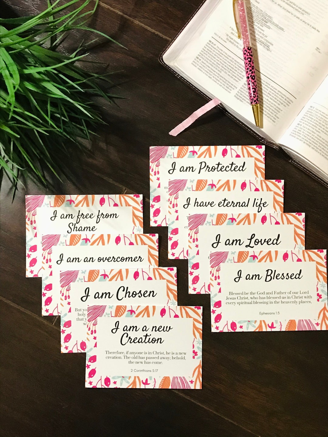 20 Identity in Christ Affirmation Cards, Instant Download Scripture ...