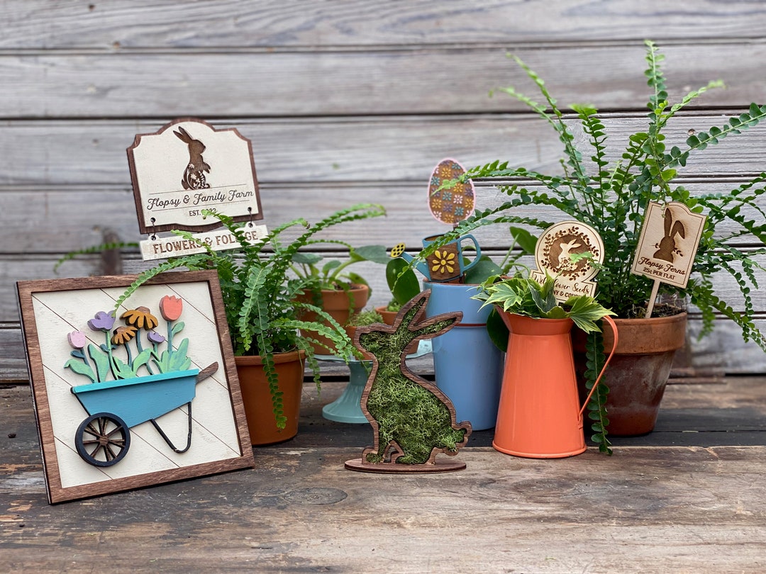 Easter Tiered Tray Decor Set or Individual Signs for Tabletop Spring ...