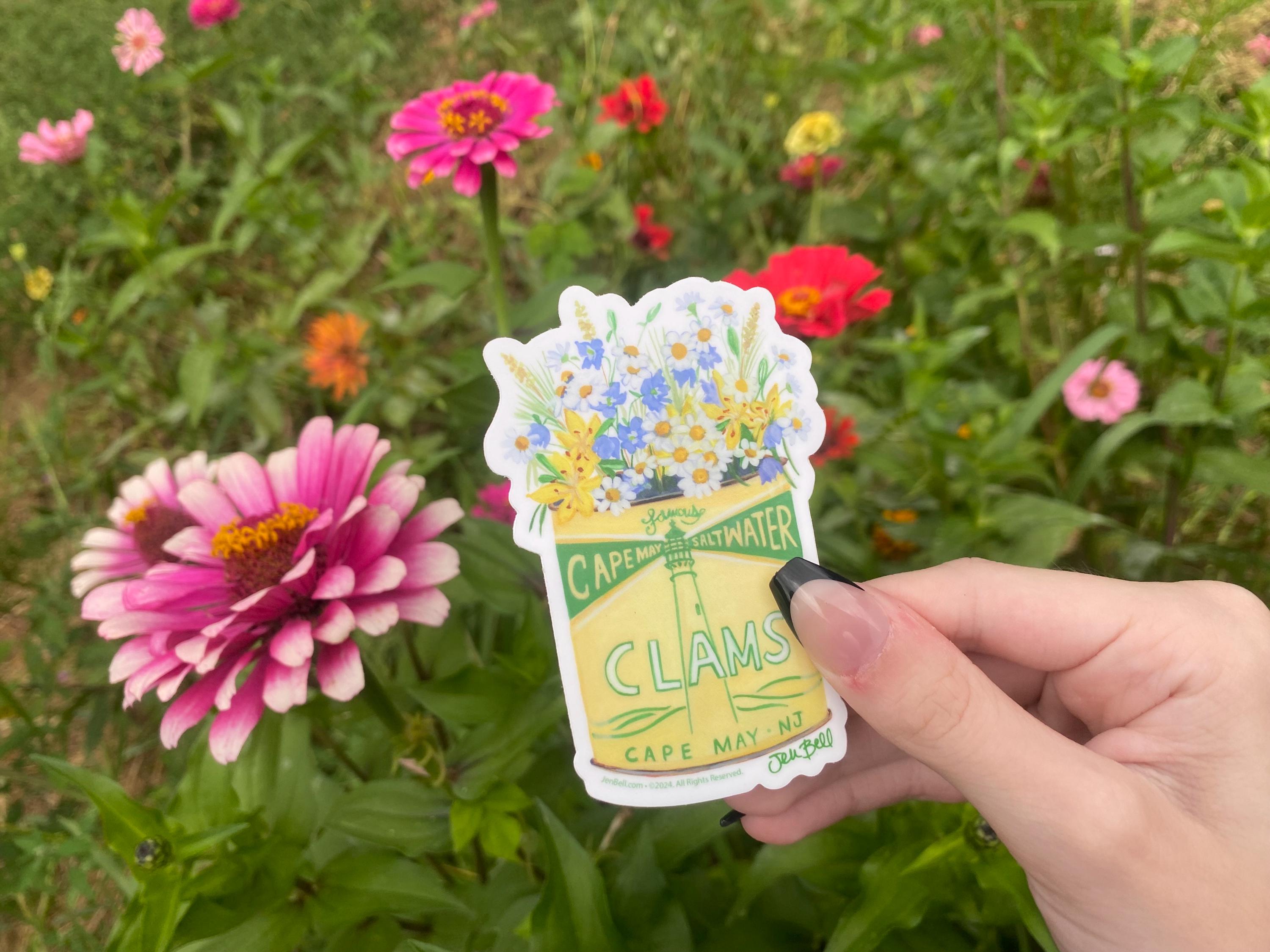 Cape May Clams Sticker From Jen Bell's Canned Goods Art Collection - Etsy
