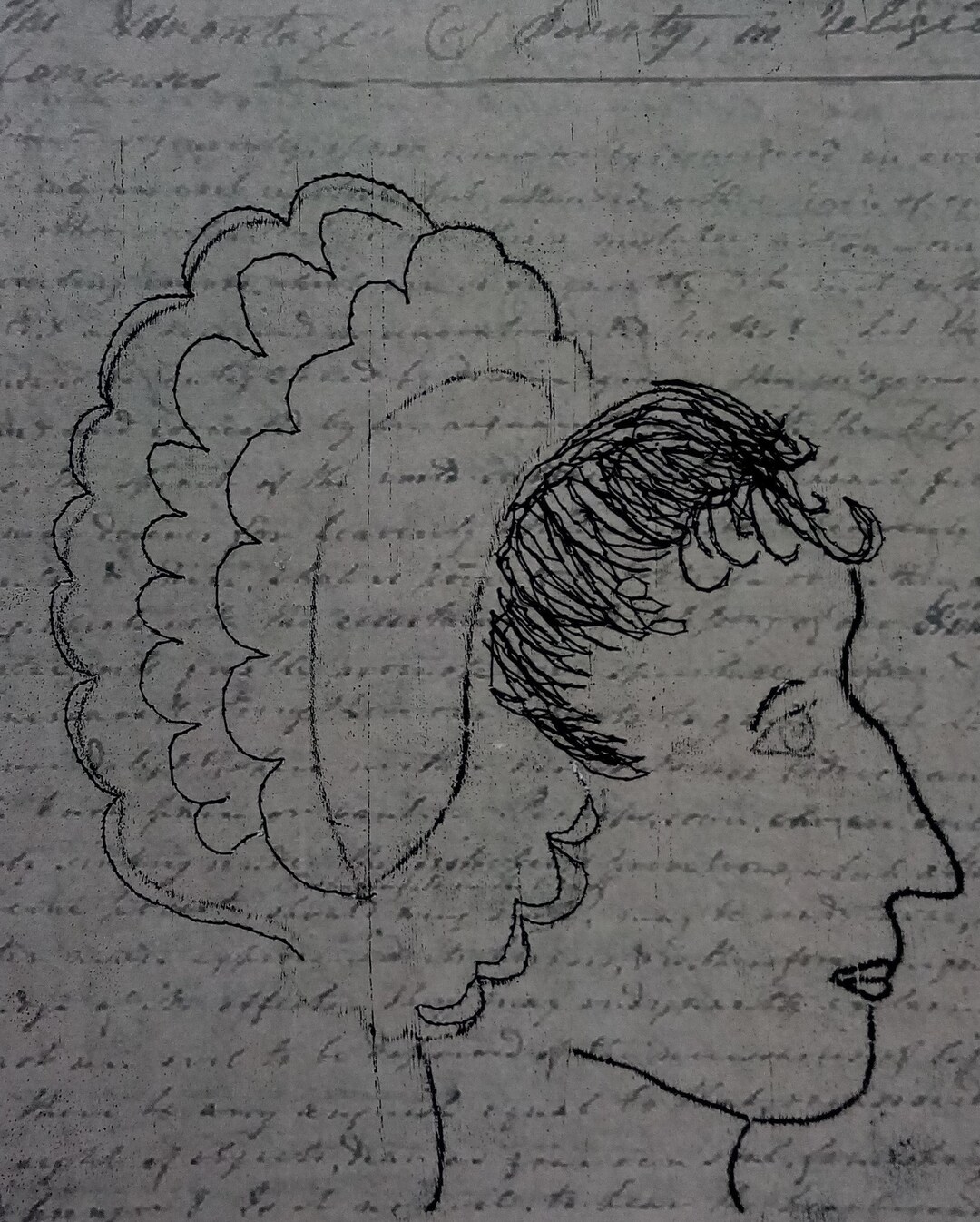 Stitched Paper Artwork of Maria Branwell Bronte, the Mother of the ...