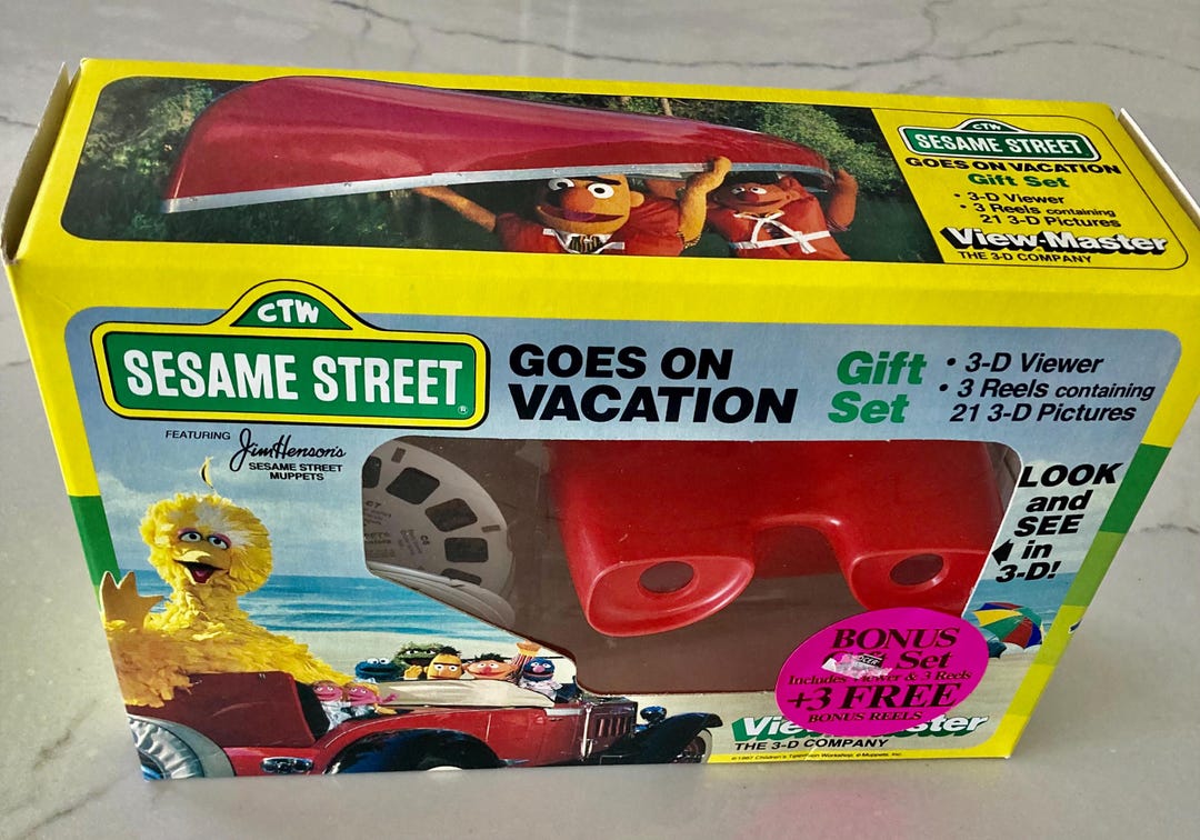 Viewmaster Gift - Set Sesame Street Goes on Vacation - Brand New ...