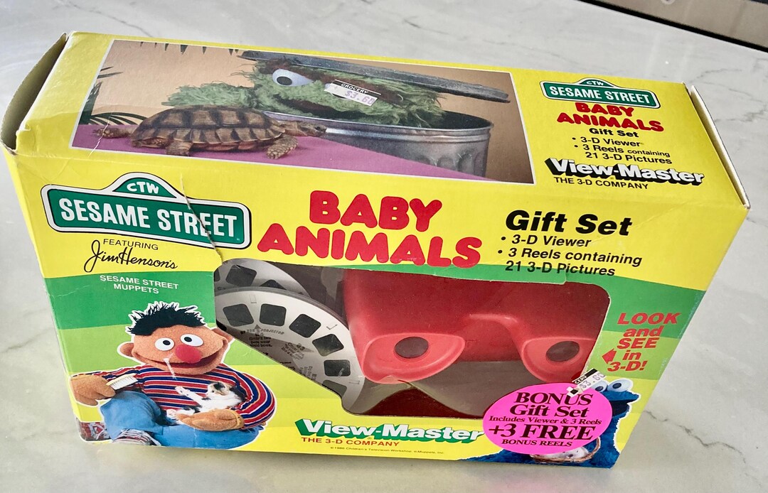 Sesame Street Baby Animals Viewmaster Gift Set. Unopened Factory Sealed ...