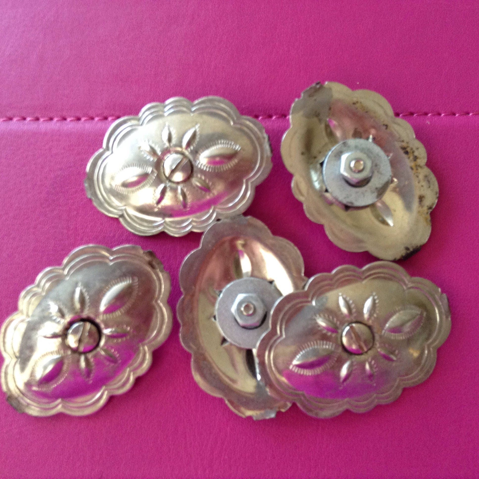 Conchos Silver Plated - Etsy