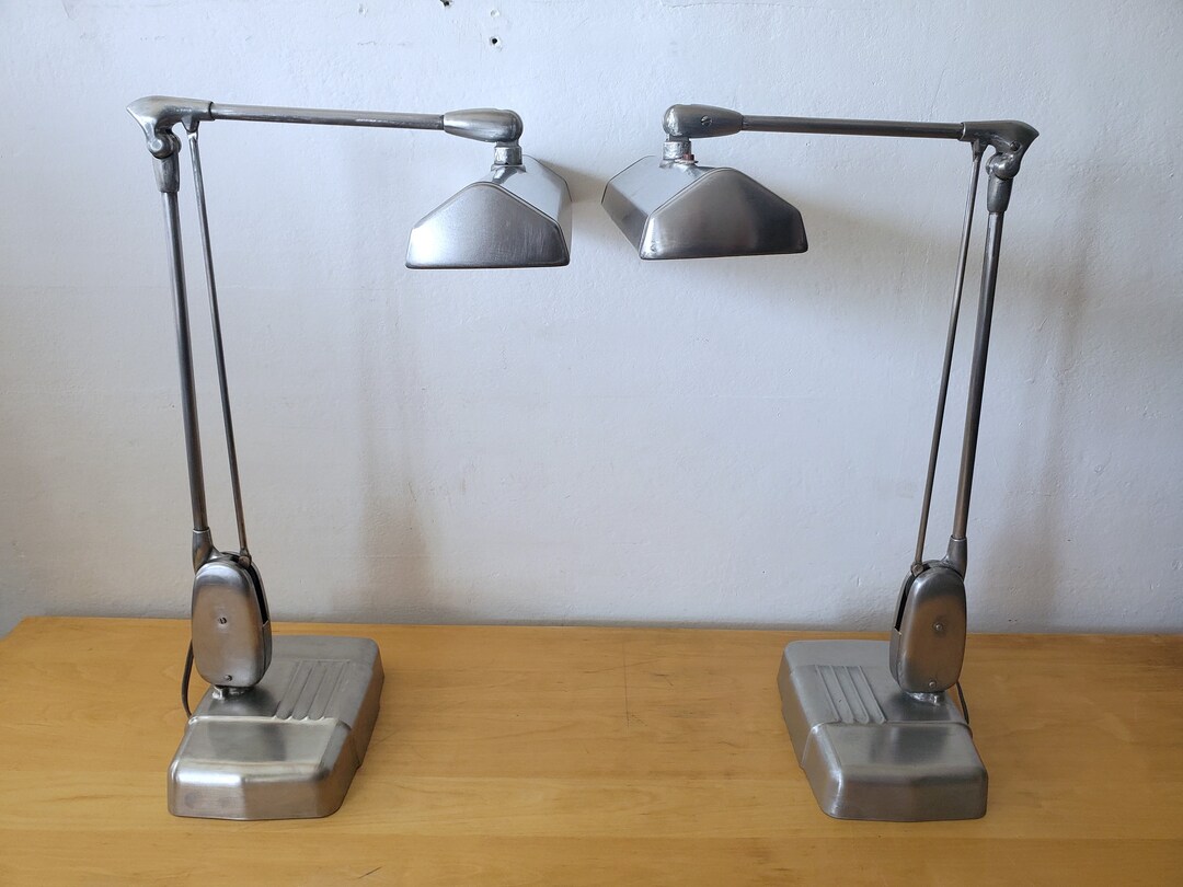 Raw Steel DAZOR Floating Fixture Articulating Desk Lamp/ Vintage ...