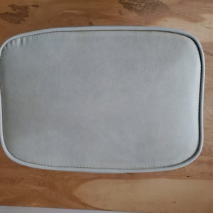 Mid Century Upholstered Stool/ottoman/ Vintage Vinyl Footstool/ Atomic ...