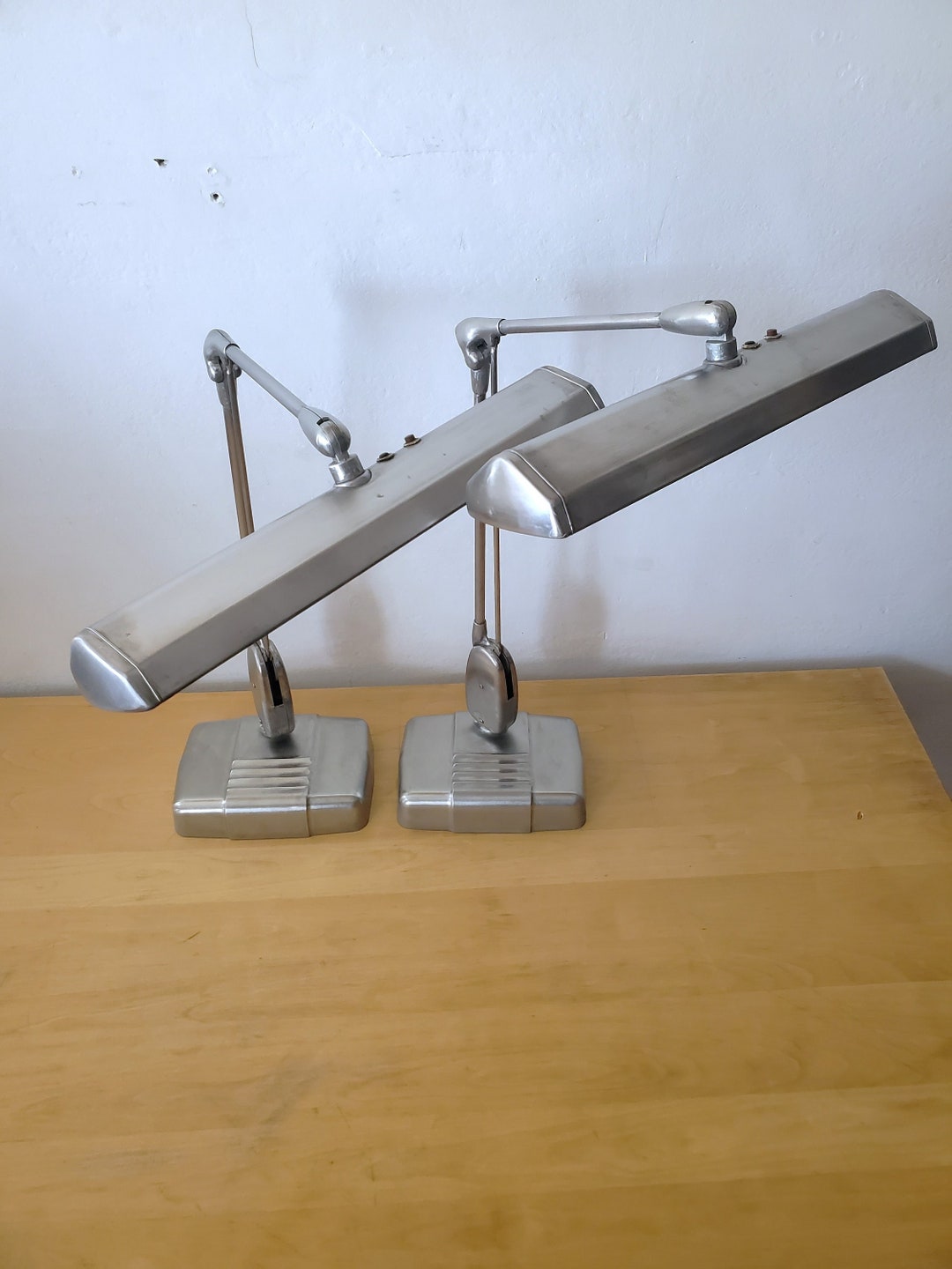 Raw Steel DAZOR Floating Fixture Articulating Desk Lamp/ Vintage ...