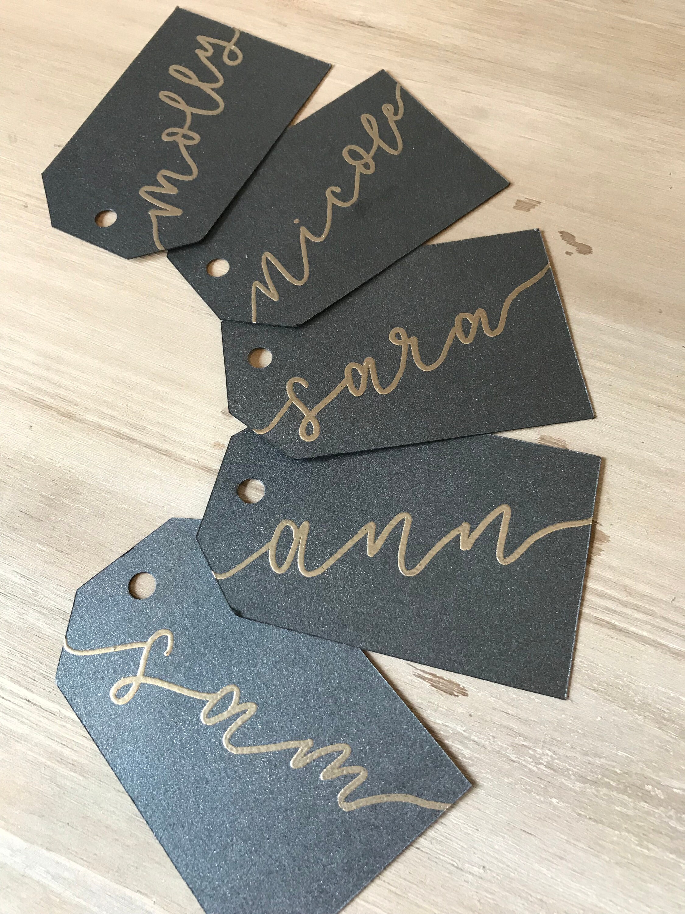 Handwritten Lettered Gift Tags, Name Tag, Bachelorette, Bridesmaids ...
