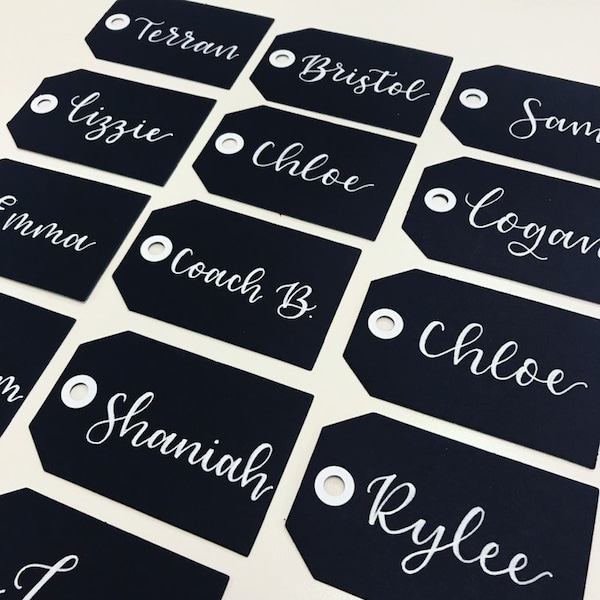 Calligraphy Tags - Etsy