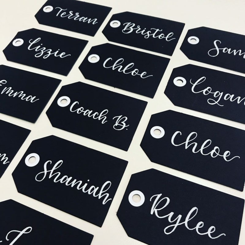Calligraphy Tags - Etsy