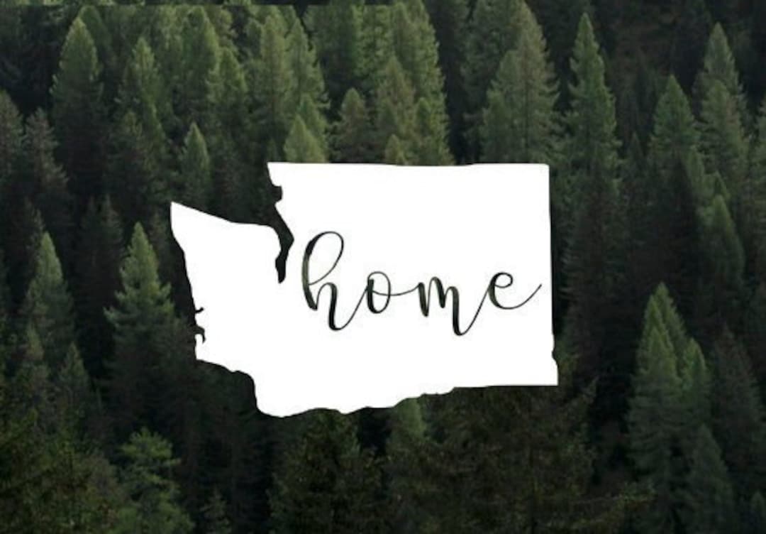Washington State Home Vinyl Decal - Etsy