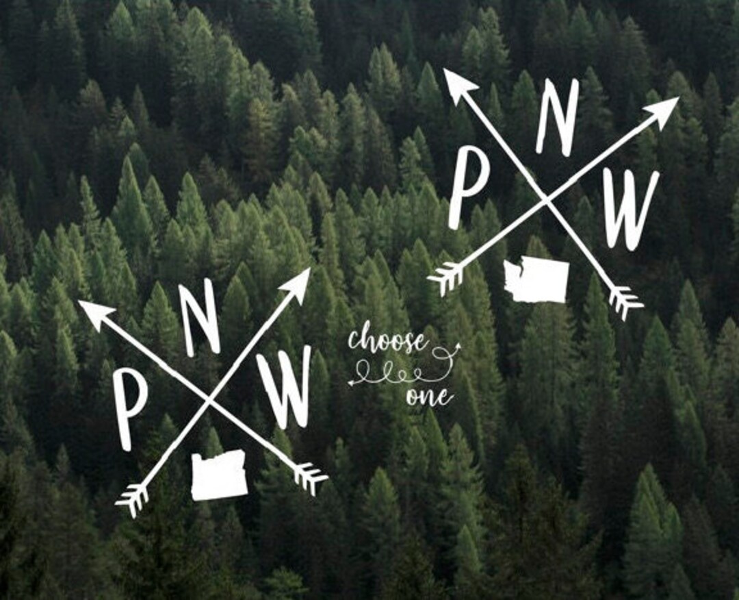 PNW Vinyl Decal Pacific Northwest Vinyl Decal Yeti Decal - Etsy