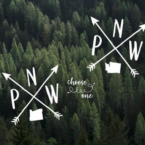PNW Hiking Camping Icons Pacific Northwest Vinyl Decal Car | Etsy