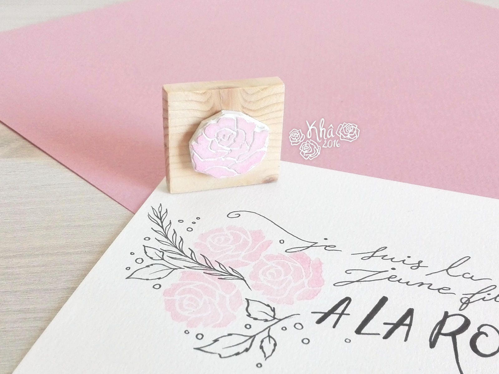 Rose Flower Stamp - Etsy
